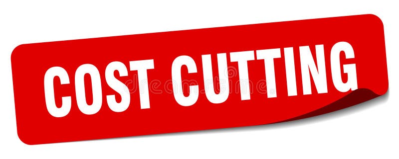 Cost Cutting Sticker. Cost Cutting Label Stock Vector - Illustration of ...