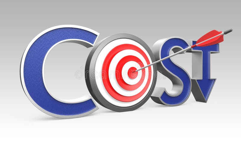 Cost down concept stock illustration. Illustration of object - 37965026