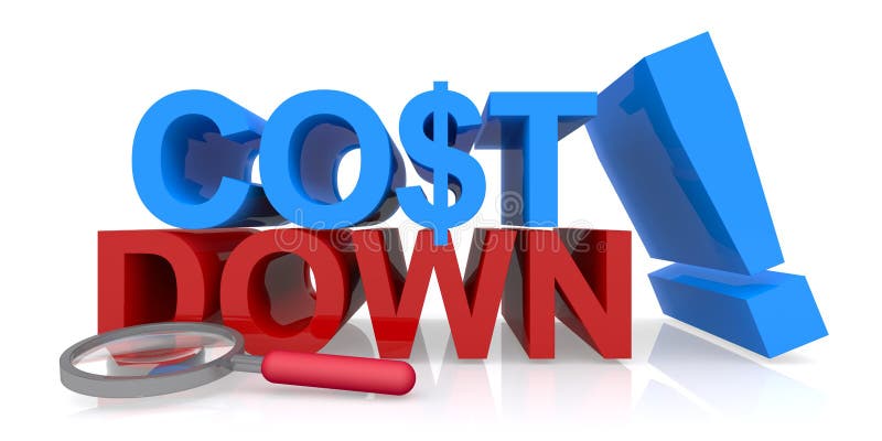 Cost Down Business Graph Illustration Stock Illustration - Illustration ...