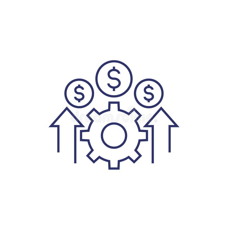 Cost Efficiency, Vector Linear Icon Stock Vector - Illustration of ...