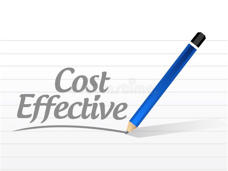Cost Effective Message Sign Concept Stock Illustration - Illustration ...