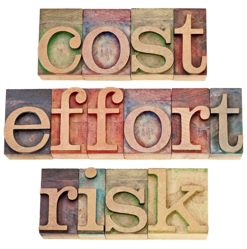 Cost, Effort, Risk - Business Concept Stock Photo - Image of business ...