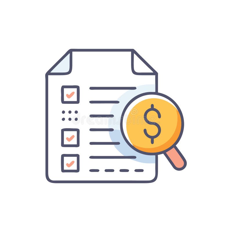 Cost Estimation Icon for Budget Planning Stock Image - Illustration of ...