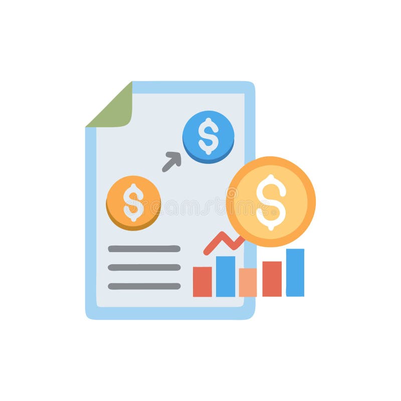 Cost Estimation Icon for Resource Allocation Stock Photo - Illustration ...