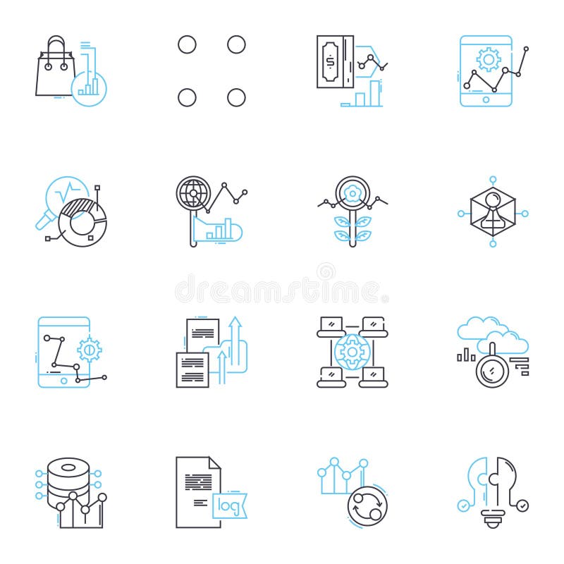 Cost Estimation Linear Icons Set Budgeting Projection Calculation Pricing Estimation