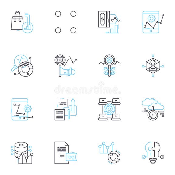Cost Estimation Linear Icons Set. Budgeting, Projection, Calculation ...