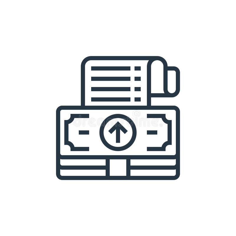 Cost Icon Vector from Business Model Canvas Concept. Thin Line ...
