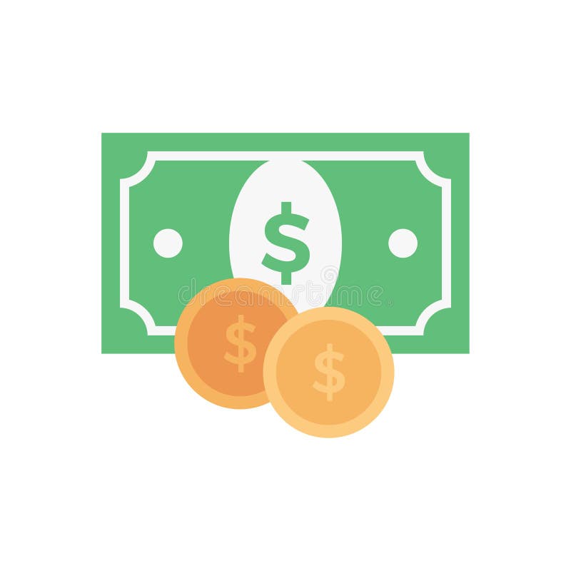 Cost Vector Flat Color Icon Stock Vector - Illustration of money, color ...