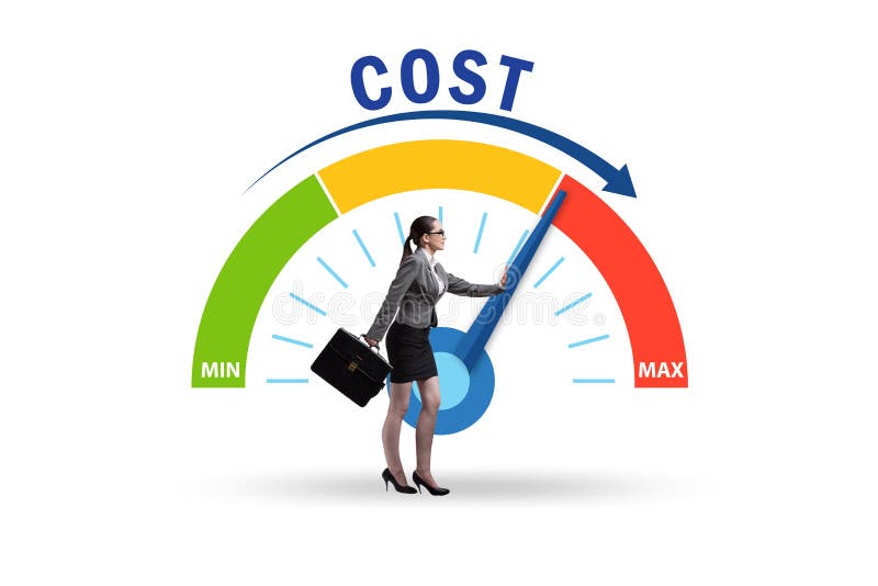 Cost Management Concept with Businesswoman Stock Photo - Image of ...