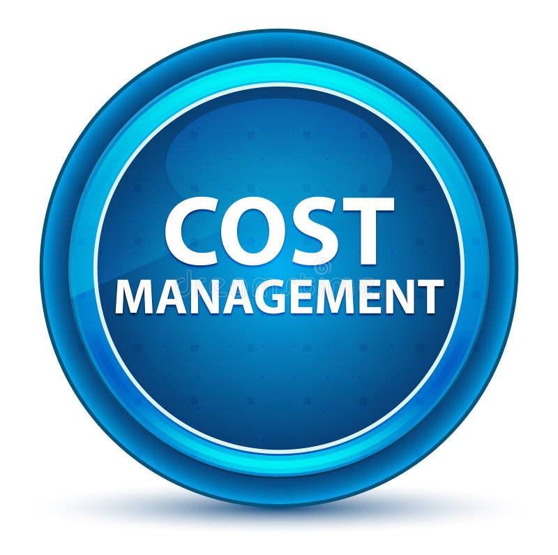 Cost Management Eyeball Blue Round Button Stock Illustration ...