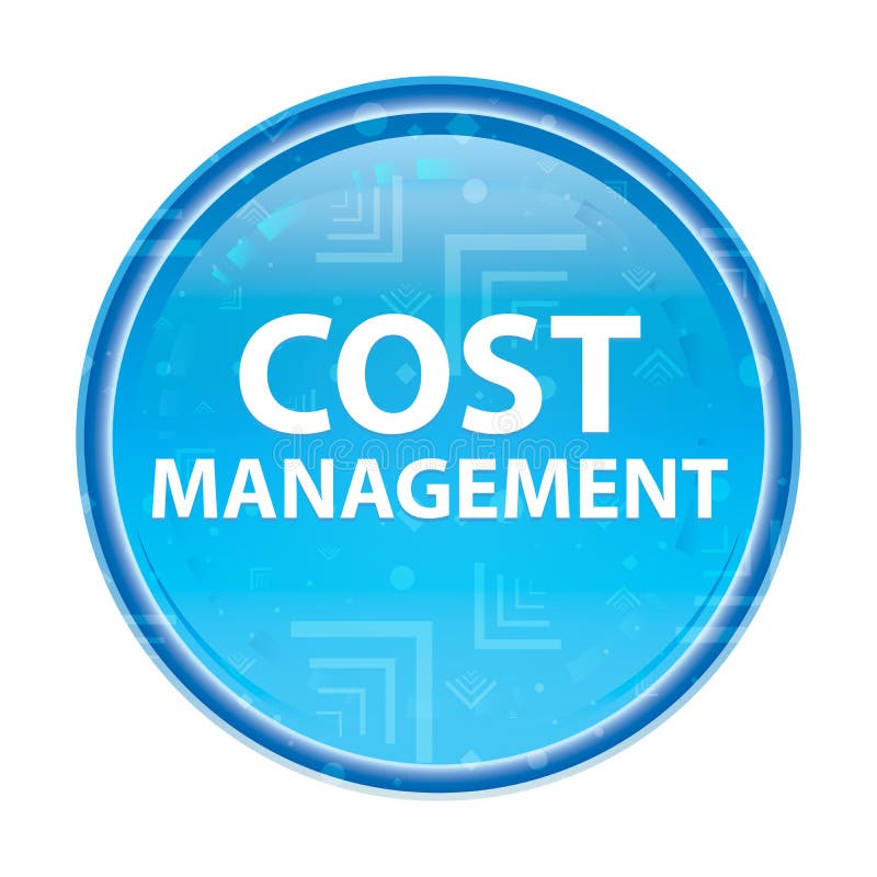 Cost Management Eyeball Blue Round Button Stock Illustration ...