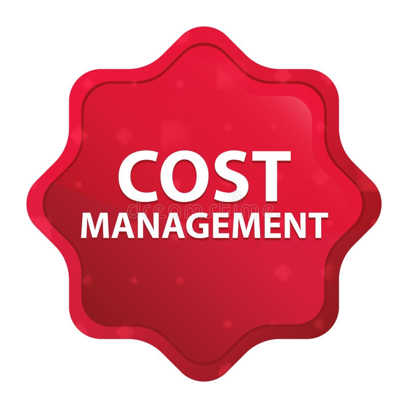 Cost Management Misty Rose Red Starburst Sticker Button Stock ...