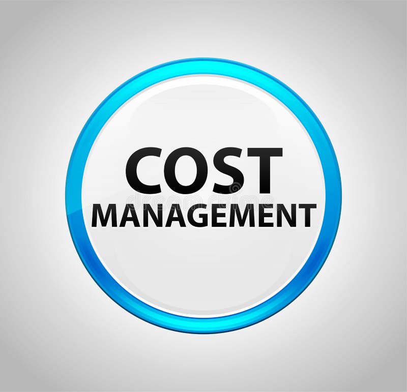 Cost Management Eyeball Blue Round Button Stock Illustration ...
