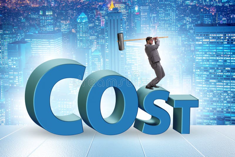 Cost Optimisation Concept with Falling Costs Stock Illustration ...