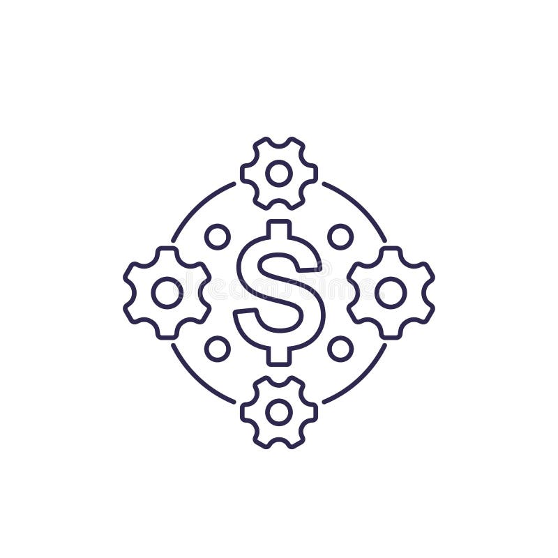 Cost Optimization, Efficiency Line Icon Stock Vector - Illustration of ...