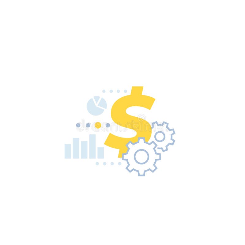 Cost Optimization, Financial Icon in Flat Style Stock Vector ...