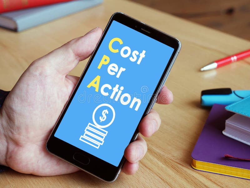 Cost Per Action CPA is Shown Using a Text Stock Photo - Image of ...