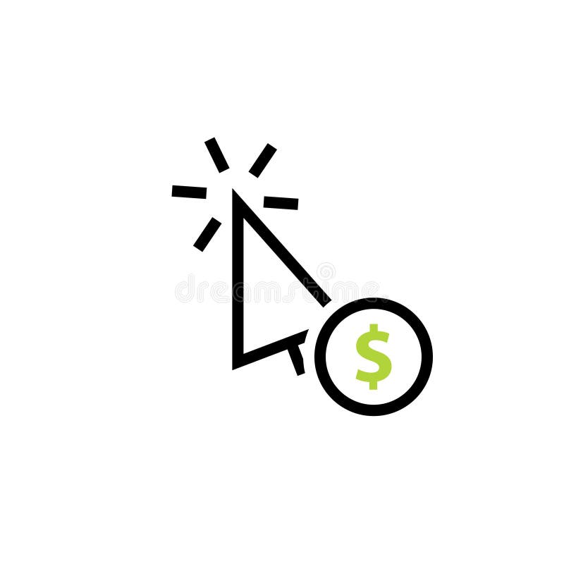 Cost per click icon stock vector. Illustration of payment - 167052076