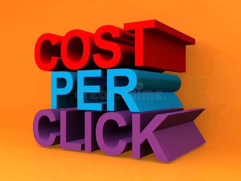 Cost per click stock illustration. Illustration of tags - 178777392