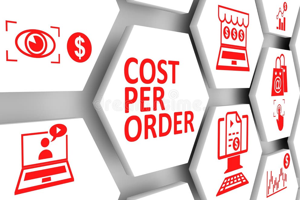 COST PER ORDER Concept Cell Background 3d Stock Illustration ...