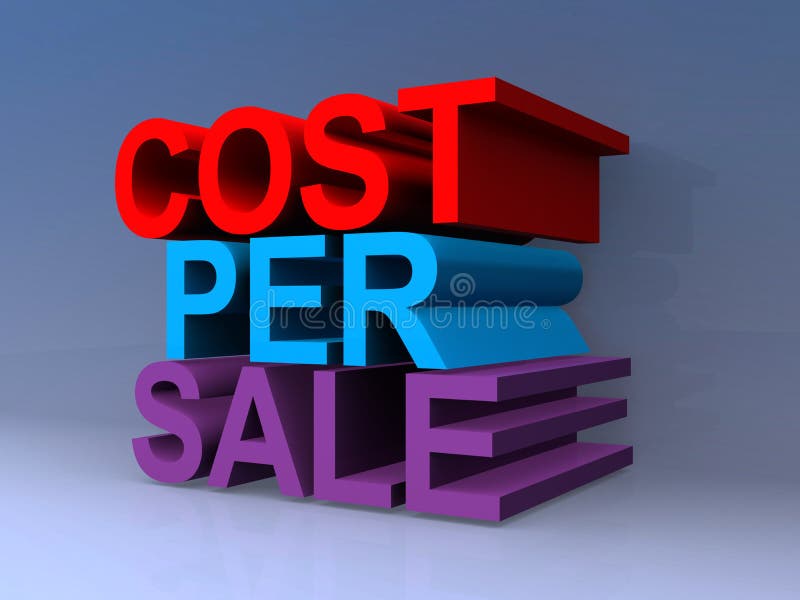 Cost per sale stock illustration. Illustration of advertisement - 179497364