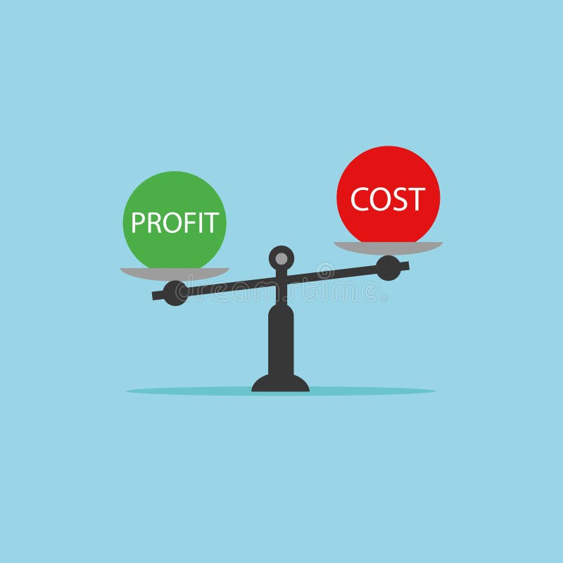 Cost and Profit Scales, Concept of Compare Value Vector Illustration ...