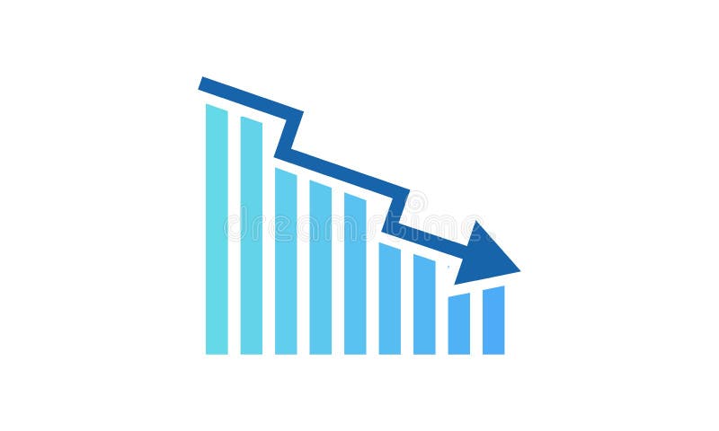 Cost Reduce Icon. Arrow Down, Graph Analysis. Vector Illustration ...