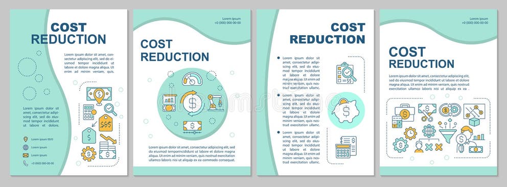 Cost Reduction Brochure Template Stock Vector - Illustration of finance ...