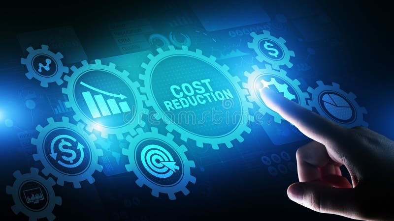 Cost Reduction Business Finance Concept on Virtual Screen. Stock Photo ... Cost Reduction Business Finance Concept on Virtual Screen. Stock Photo ...
