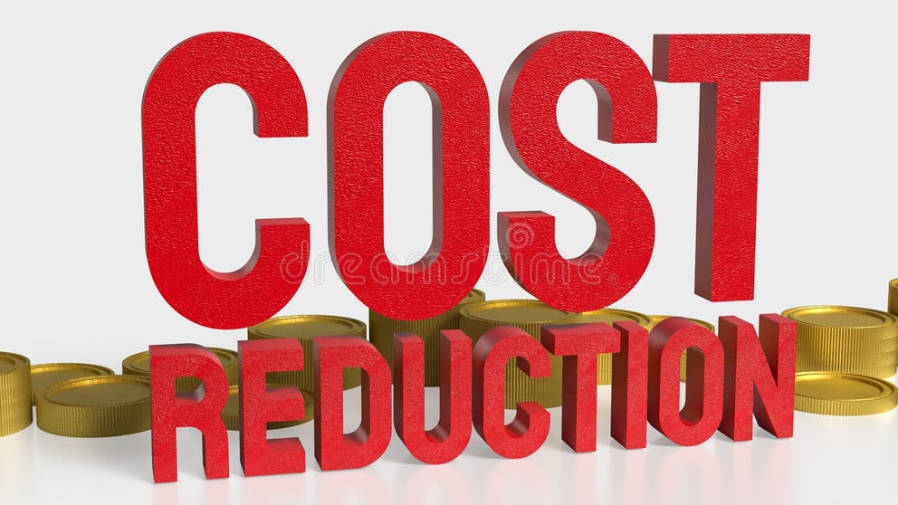 The Cost Reduction and Coins for Business Concept 3d Rendering Stock ...