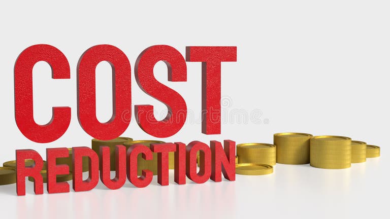 The Cost Reduction and Coins for Business Concept 3d Rendering Stock ...