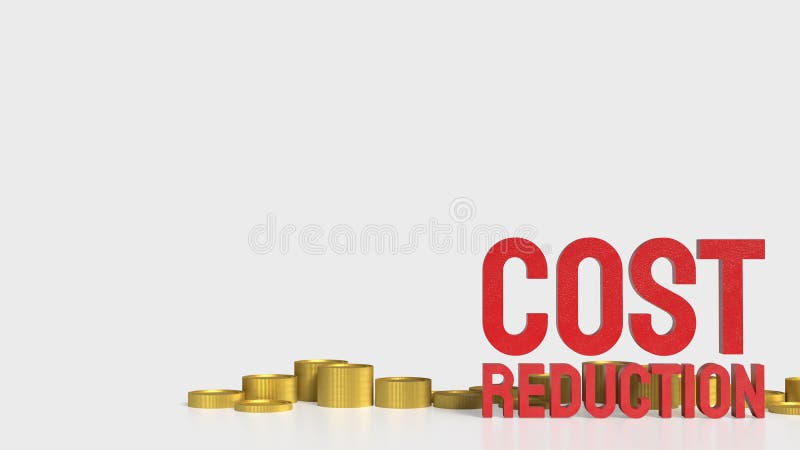 The Cost Reduction and Coins for Business Concept 3d Rendering Stock ...
