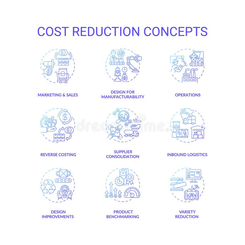 Lower Cost Icons Stock Illustrations – 130 Lower Cost Icons Stock ...