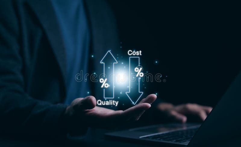 Cost Reduction Concept. Quality Increase and Cost Optimization for ...