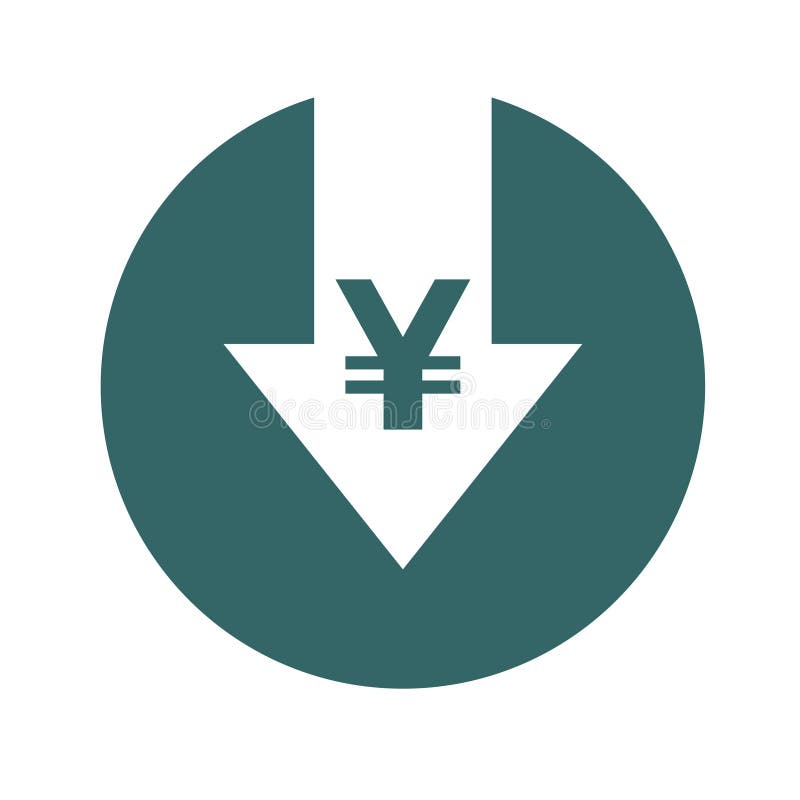 Cost Reduction- Decrease Euro Icon. Vector Symbol Image Isolated on ...