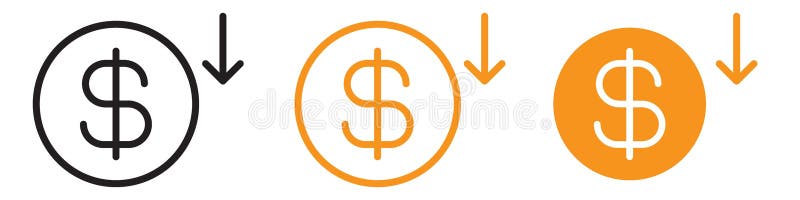Cost Reduction Icon Illustrating Business Efficiency Strategies, Budget ...