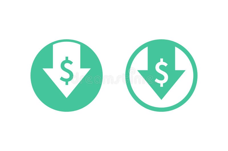 Cost Reduction Icon. Image Isolated on White Background. Vector ...