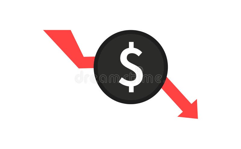 Cost Reduction Icon. Image Isolated on White Background. Vector ...