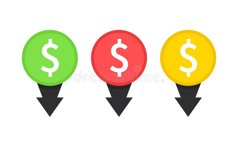 Cost Reduction Icon. Image Isolated on White Background Stock ...