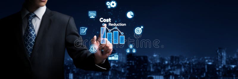 Cost Reduction, Cost Saving Concept Shown by Digital Graphic EIDE ...