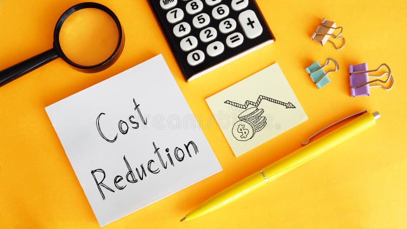Cost Reduction is Shown Using the Text Stock Image - Image of savings ...
