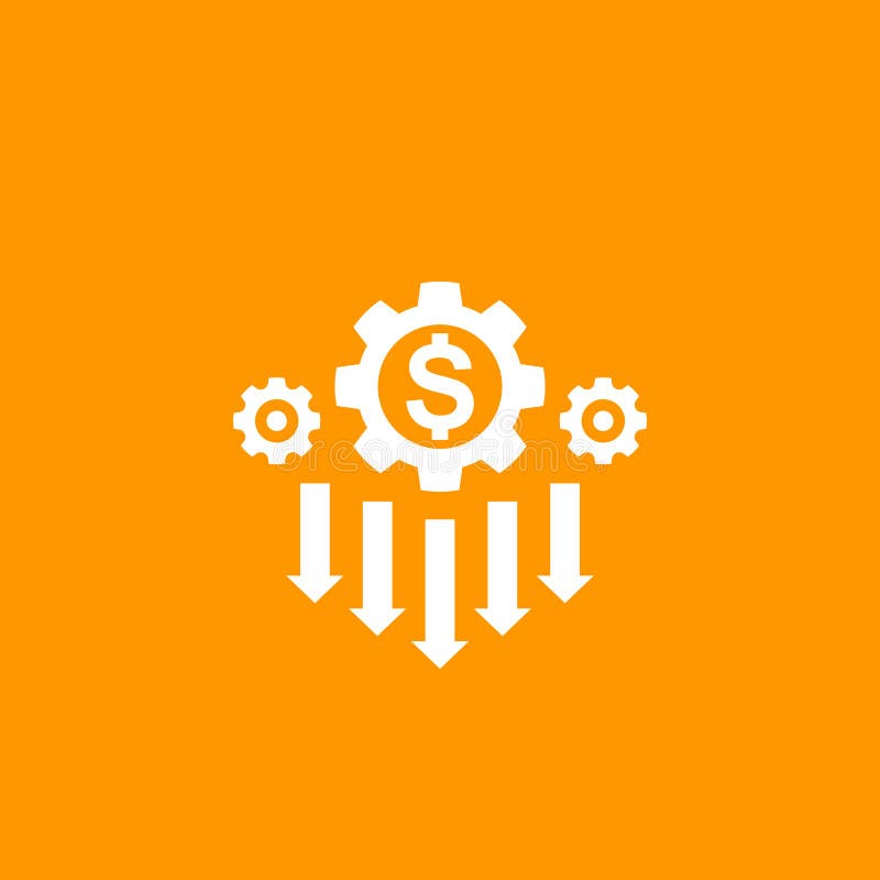 Cost Reduction Strategy Icon Stock Vector - Illustration of price ...