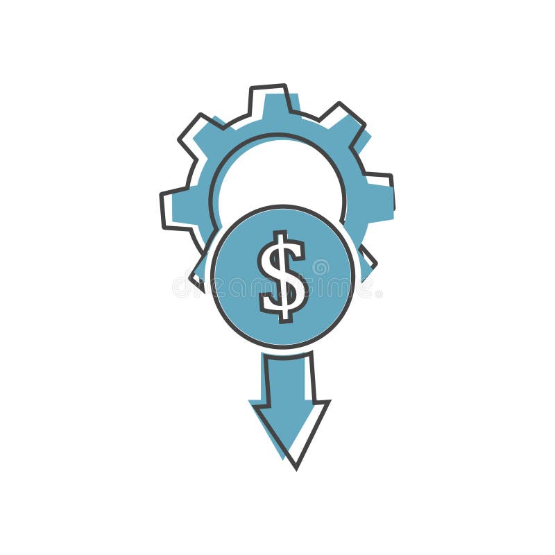 Cost Reduction Vector Icon on White Isolated Background Stock Vector ... Cost Reduction Vector Icon on White Isolated Background Stock Vector ...