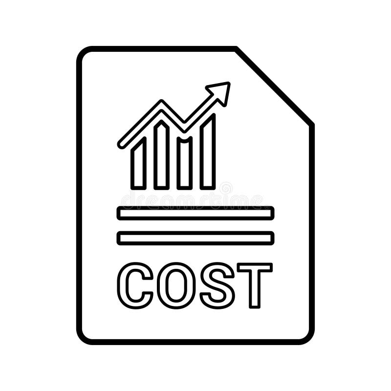 Cost Report Line Icon. Outline Design Stock Illustration - Illustration ...