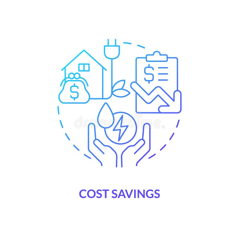 Cost Savings Blue Gradient Concept Icon Stock Vector - Illustration of ... Cost Savings Blue Gradient Concept Icon Stock Vector - Illustration of ...