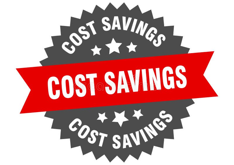 Cost Savings Sign. Cost Savings Round Isolated Ribbon Label Stock ...