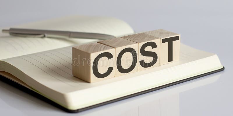 Cost on Sign with Money Stacks Stock Photo - Image of cash, symbolic ...