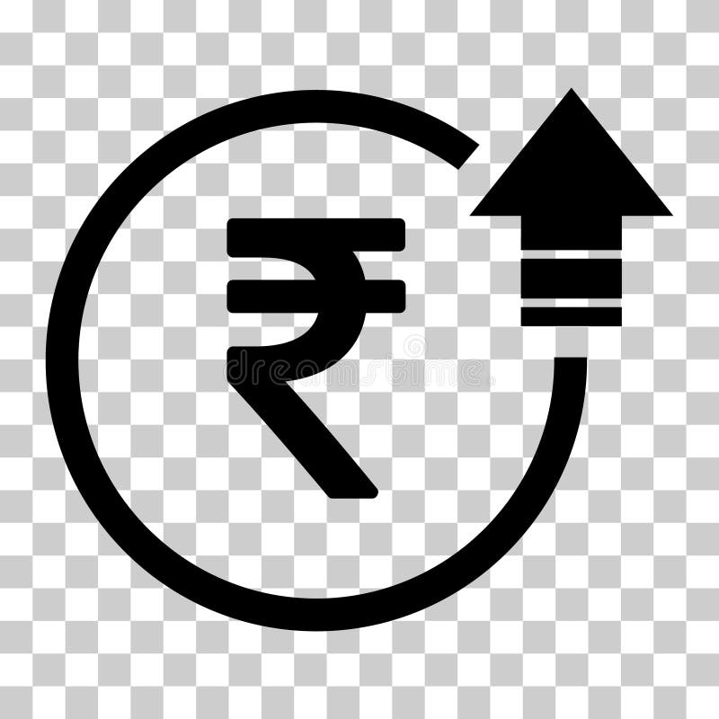 Cost Symbol Rupee Increase Icon. Income Vector Symbol Isolated on ...