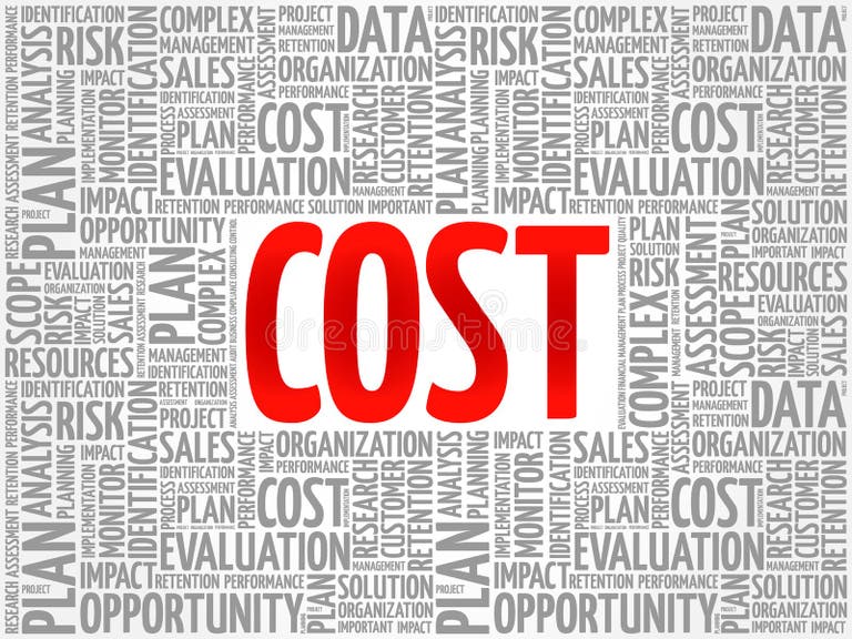 Cost word cloud stock illustration. Illustration of effective - 198935722