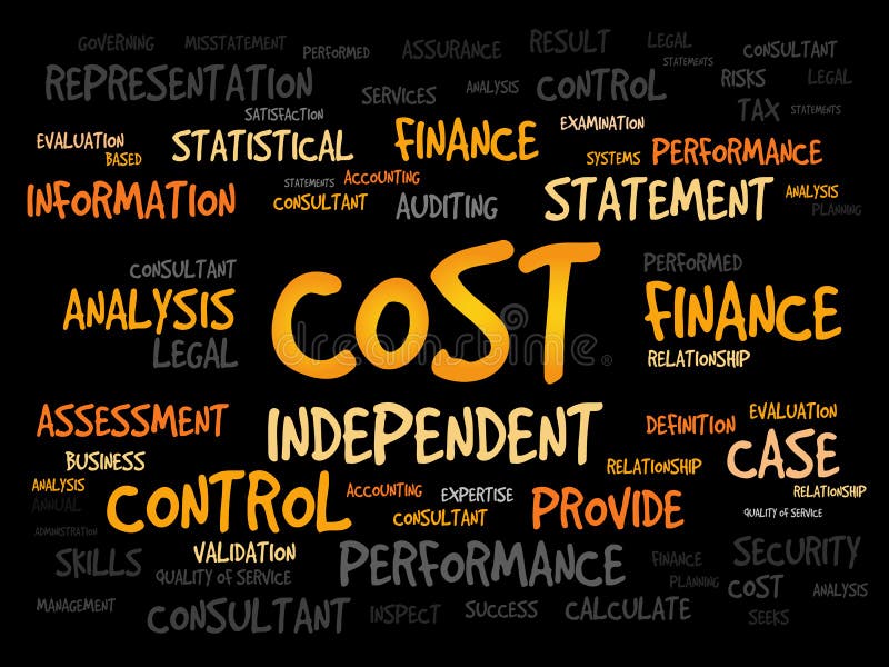 COST word cloud stock illustration. Illustration of control - 200339215